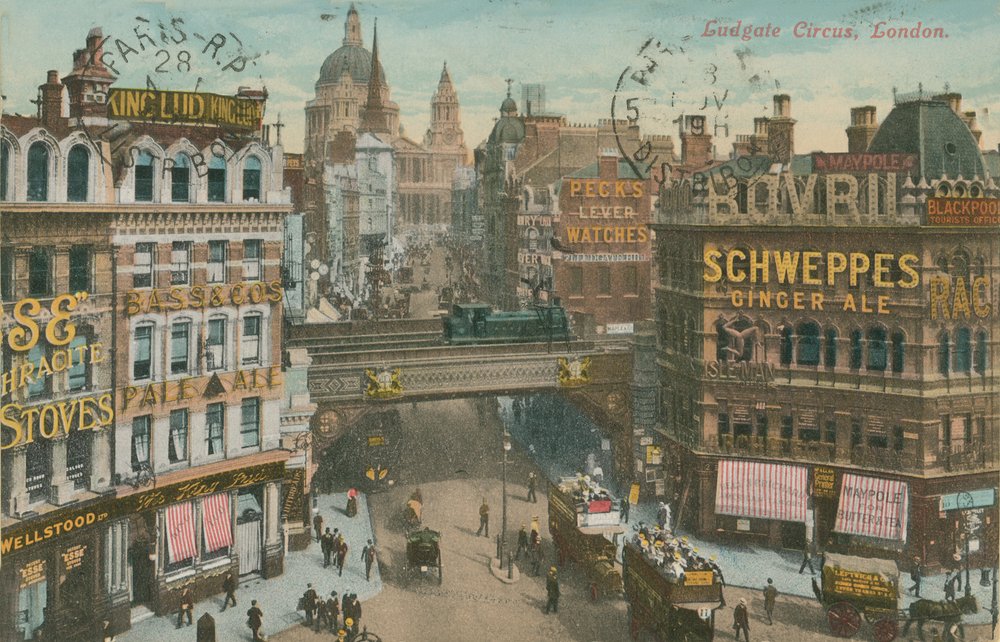 Ludgate Circus, London, 1913 by English Photographer