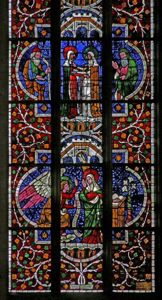 Window depicting the Annunciation and Visitation
