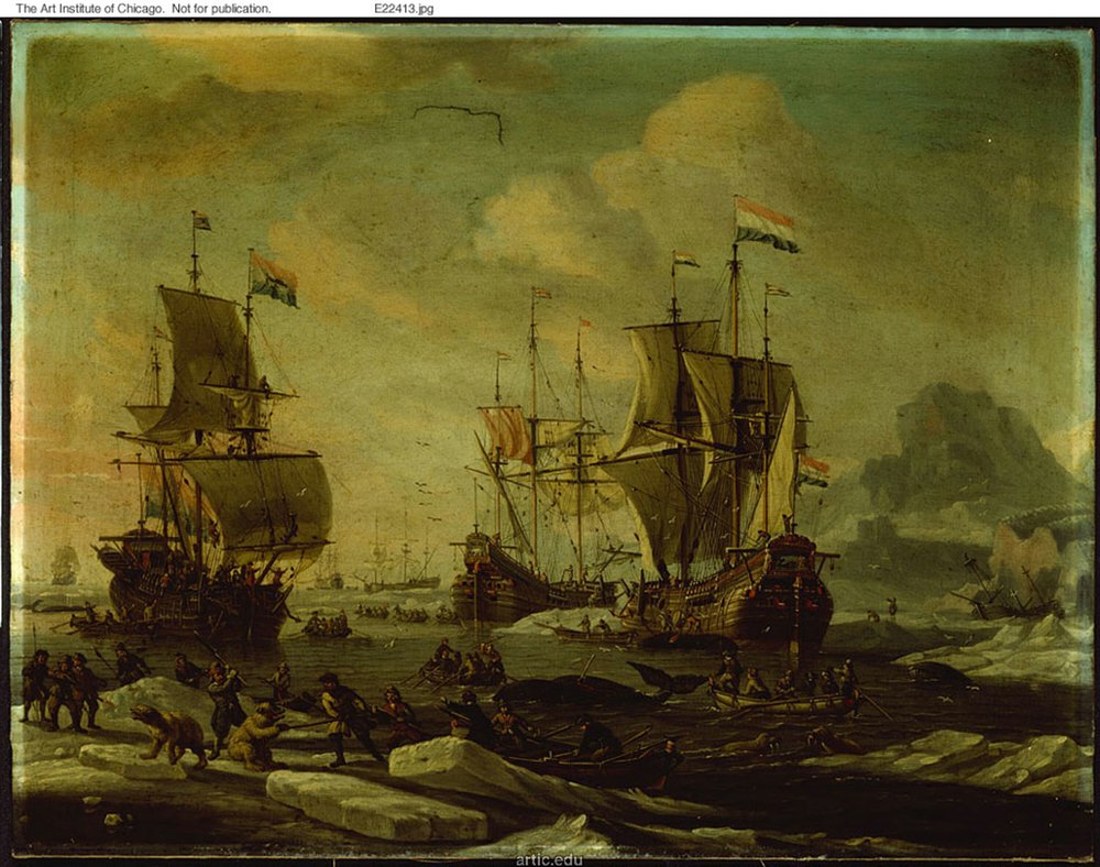 The Dutch Whaling Fleet by Abraham Storck: Fine art print