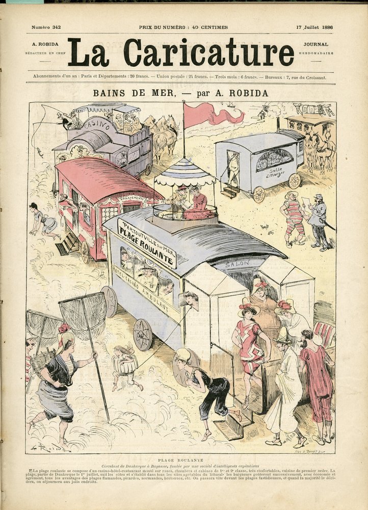 Illustration by Albert Robida for the Cover of La Caricature (1880)