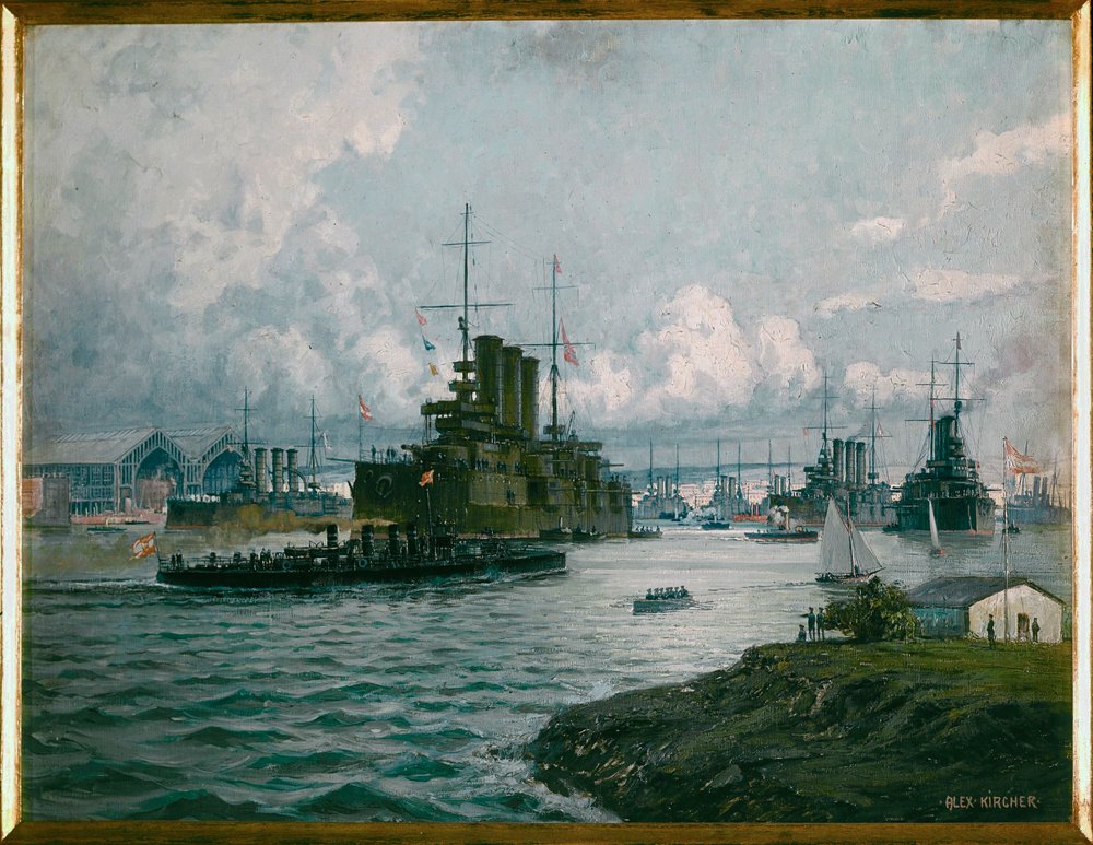 The Austrian Naval-Port at Pola by Alexander Kirchner