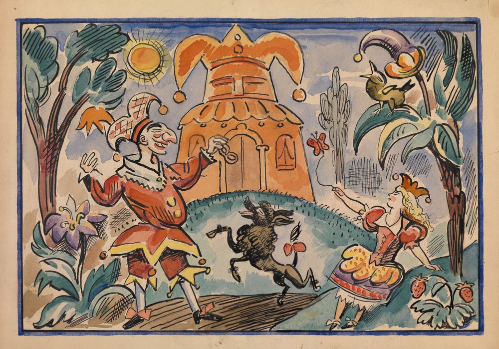 Illustration for War of Petrushka and Stepka-Rastrepka by Evgeni Schwartz