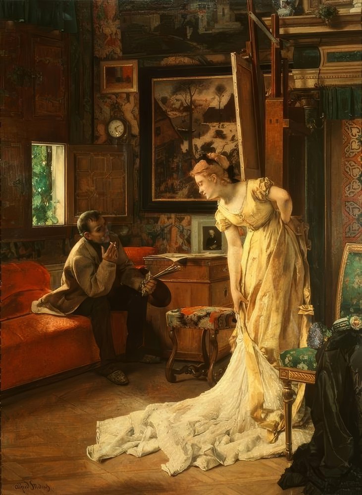 The Studio by Alfred Emile Stevens: Buy fine art print