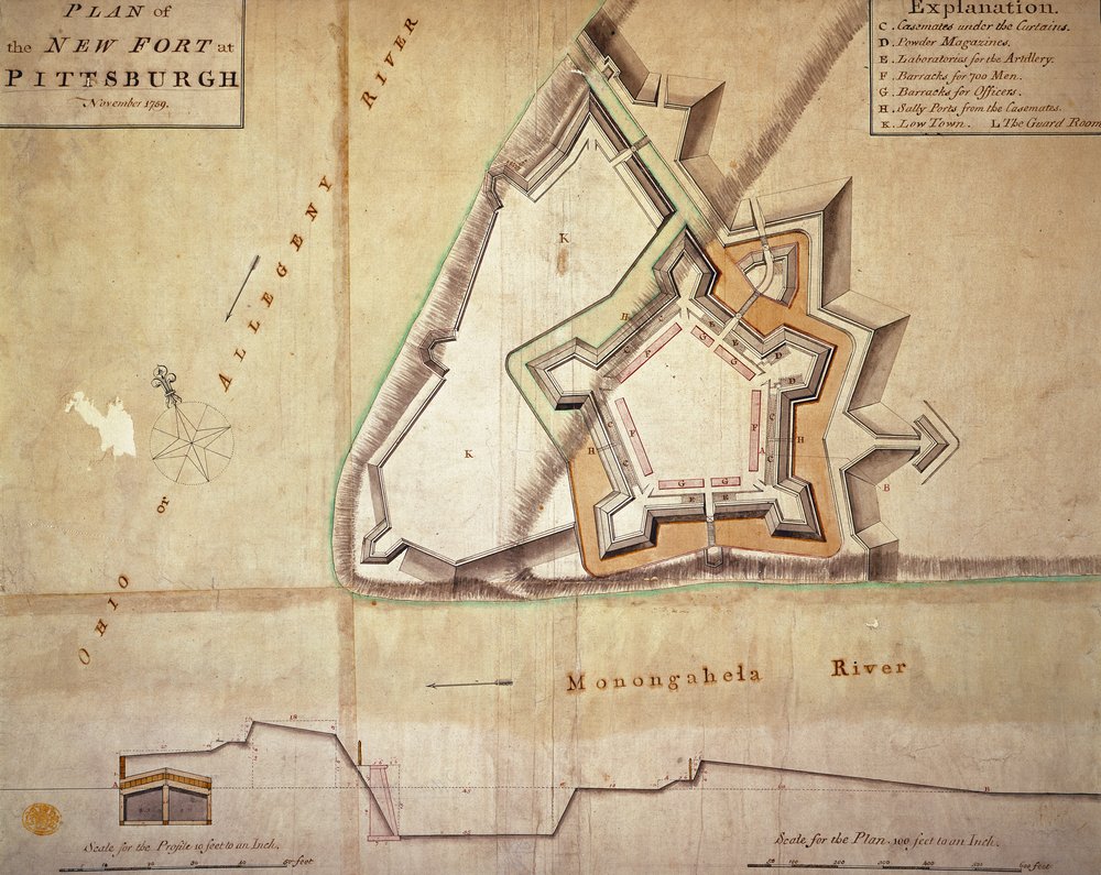 Plan of the New Fort at Pittsburgh, November 1759