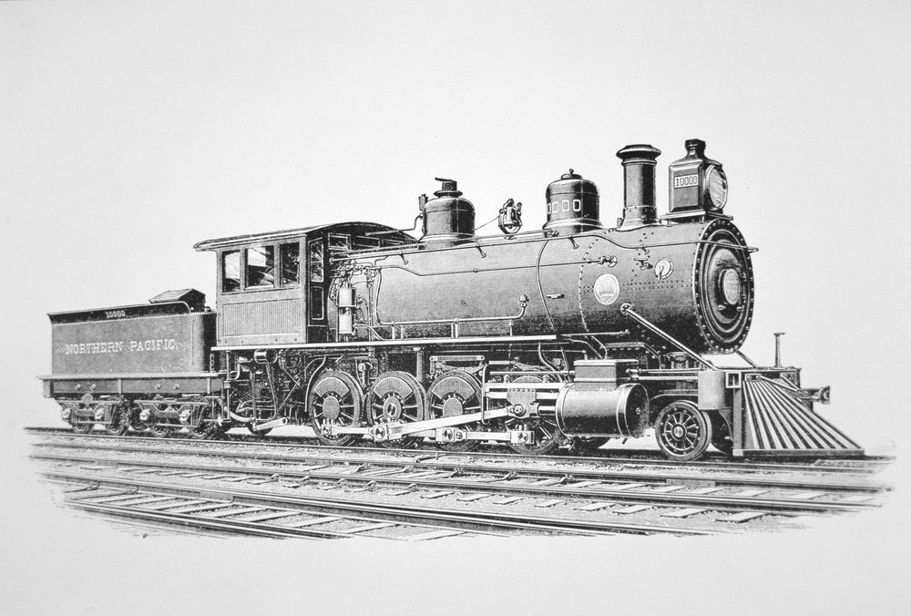 A 2-8-0 Consolidation type locomotive built by Baldwin in June 1889 for ...