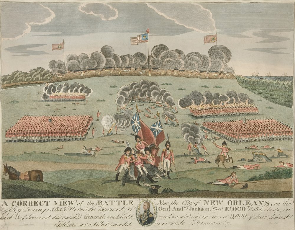 A Correct View of the Battle Near the City of New Orleans, pub. c.1815
