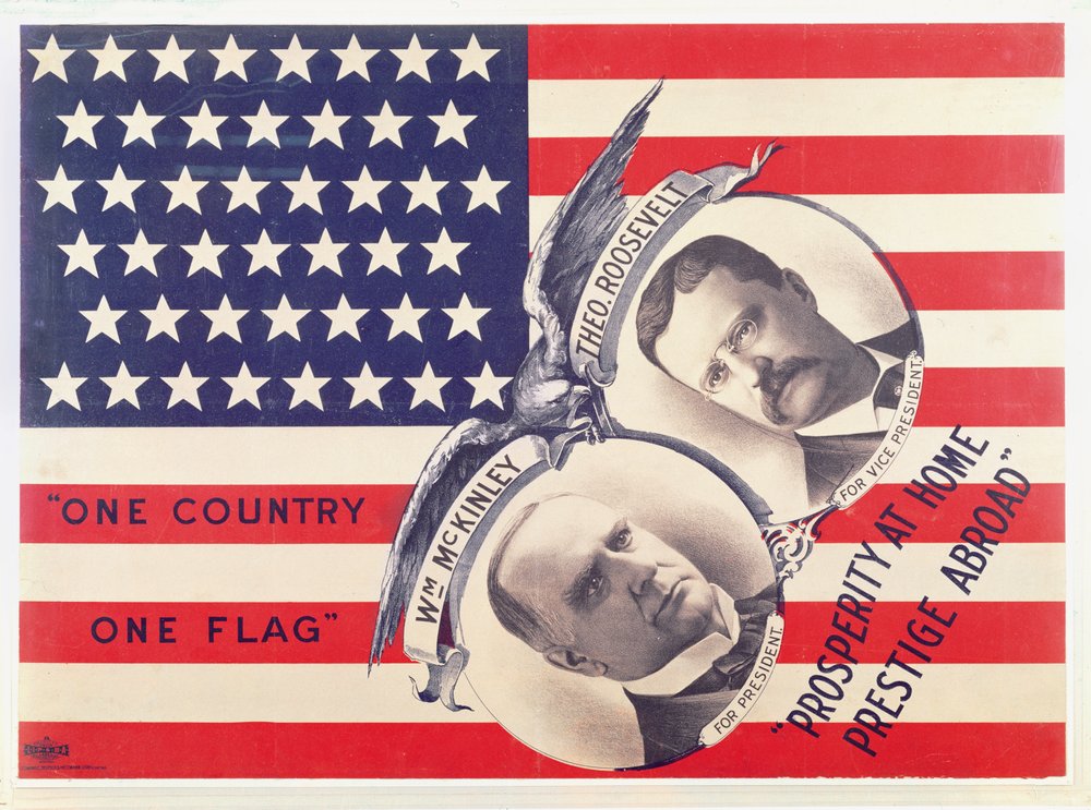 Electoral poster for the American presidential election of 1900