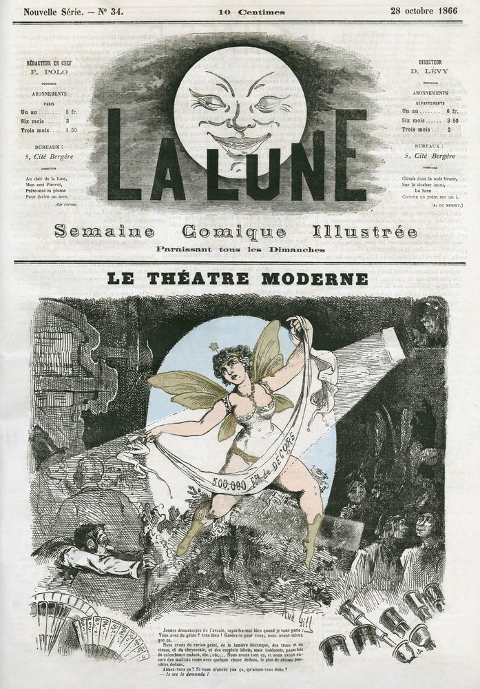 Le Theatre Moderne in Paris by Andre Gill: Fine art print