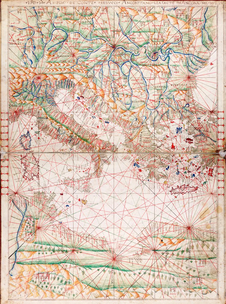 Map of the Central Mediterranean by Angelo de Conte Freducci