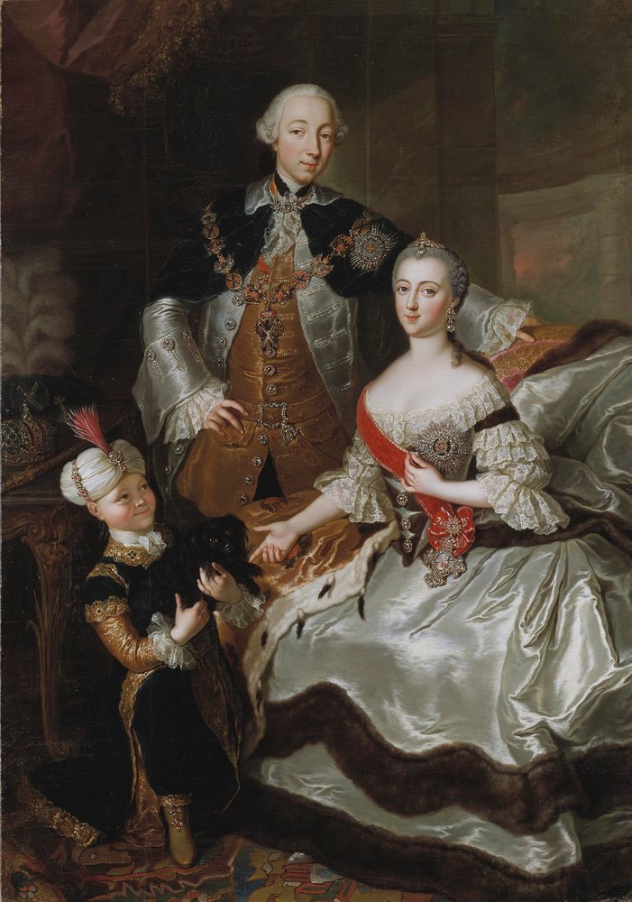 Peter III and Catherine II of Russia with Their Son Paul