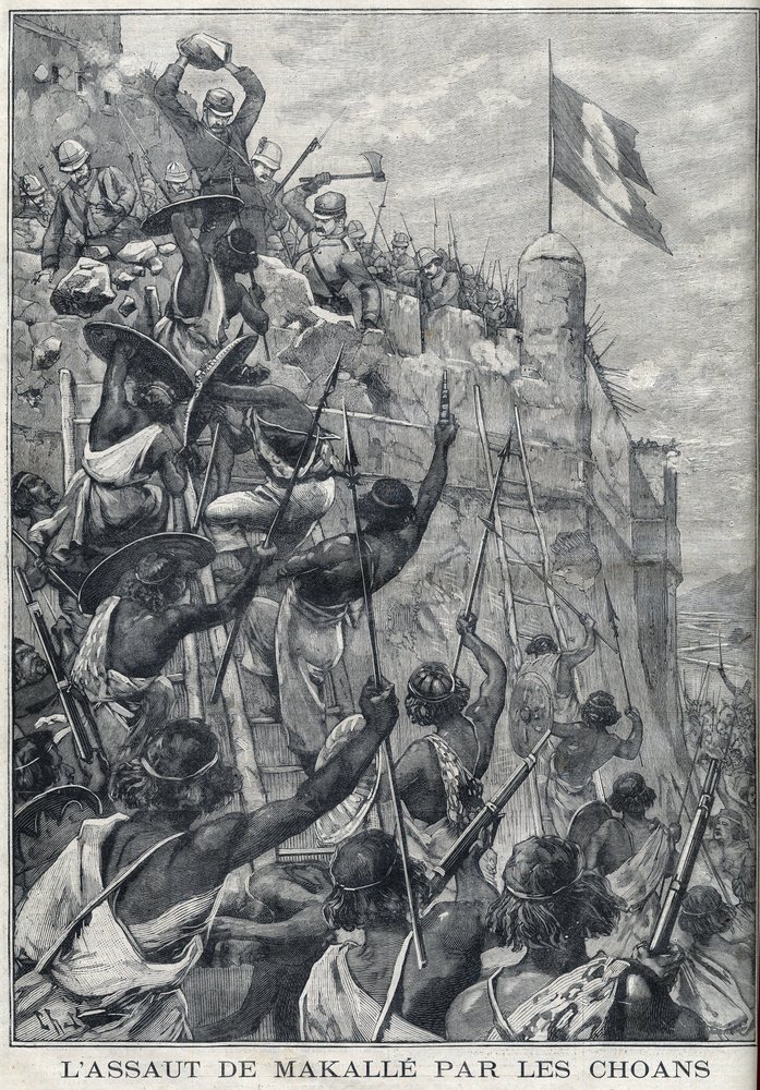 Ethiopia: The assault of Makalle by the Choans of Menelik II against ...