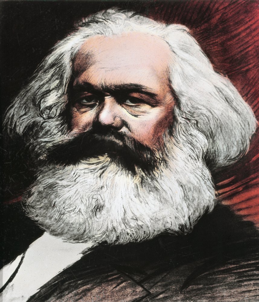 Portrait of Karl Marx by Anonymous Anonymous: Fine art print