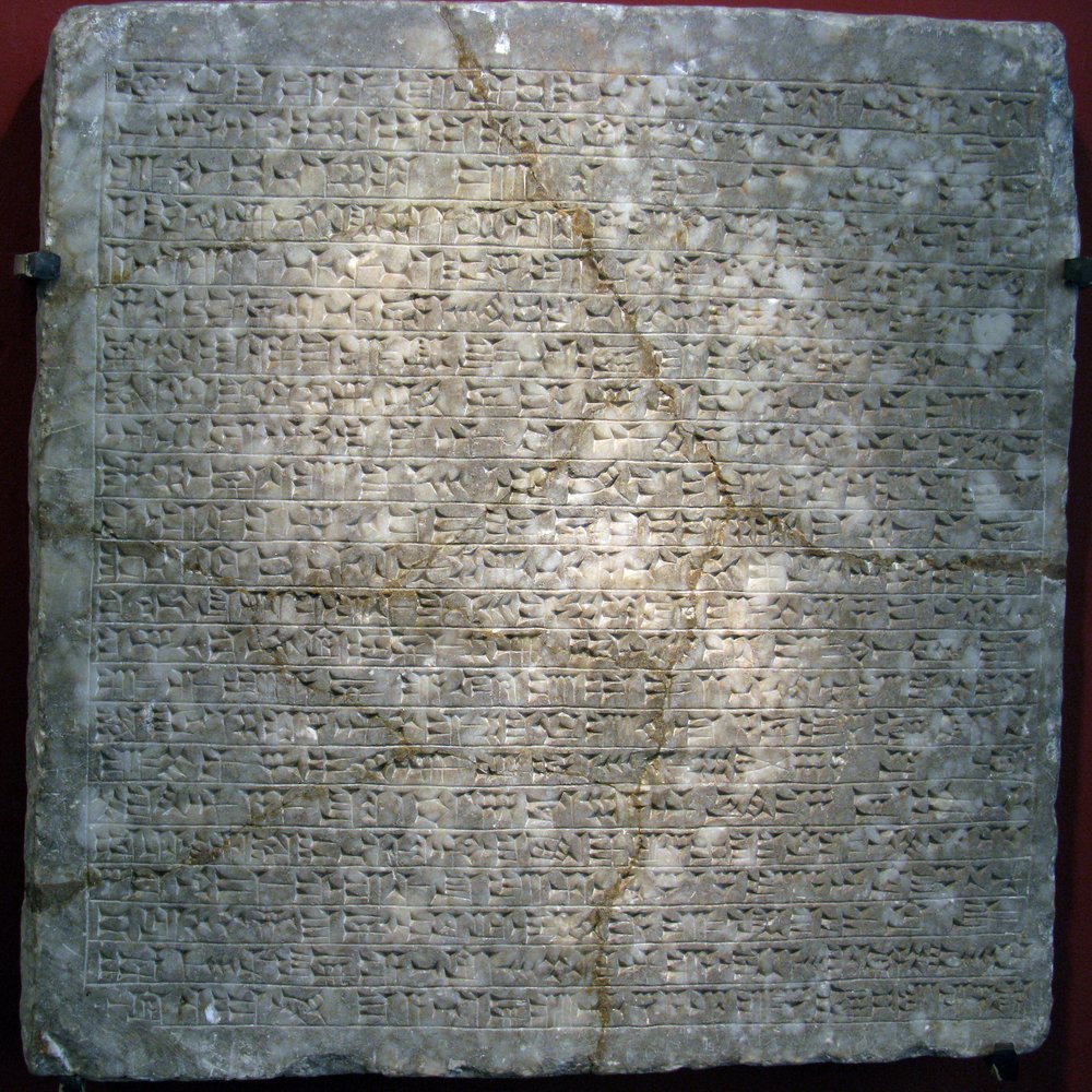 Engraved Alabaster Slab with Cuneiform Writing from the Fortress of ...