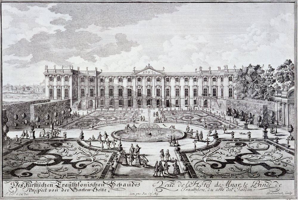 Garden front of the Palace of the Prince of Trauthson, Vienna c.1719