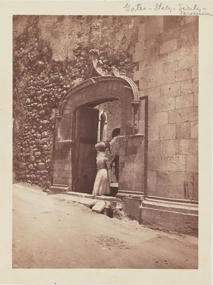 Woman Entering Gate by Baron Wilhelm von Gloeden