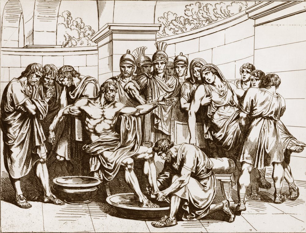 Death of Seneca, engraving by Bartolomeo Pinelli
