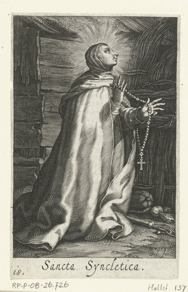 Heilige Syncletica von Alexandria als Einsiedlerin (Sancta Syncletica ...