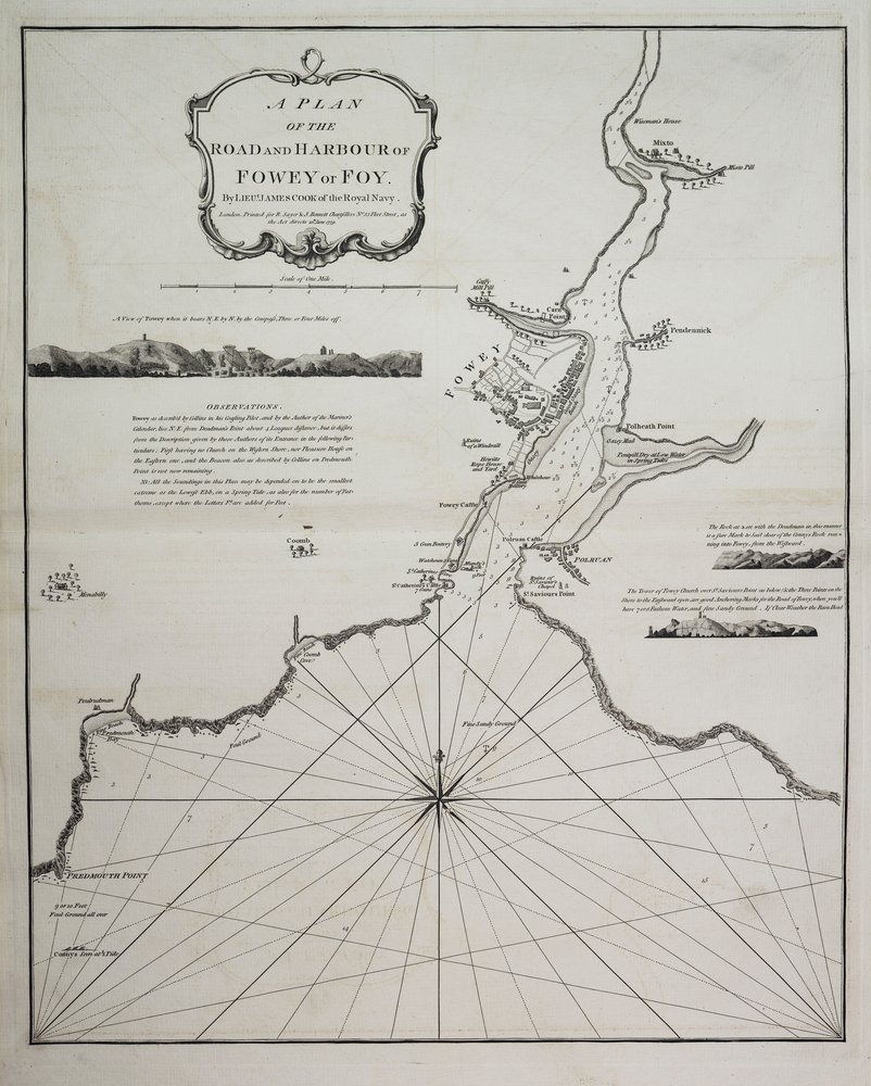 A plan of the road and harbour of Fowey or Foy by Lieutenant James Cook ...