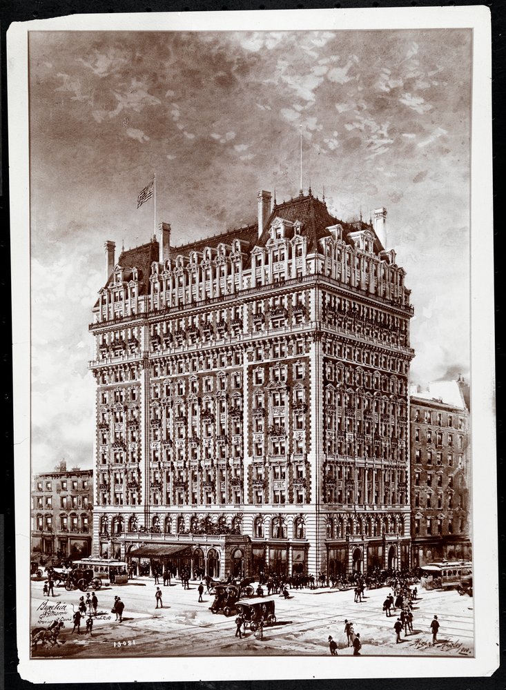 Photograph of a Drawing of Hotel Knickerbocker, South East Corner, 42nd ...