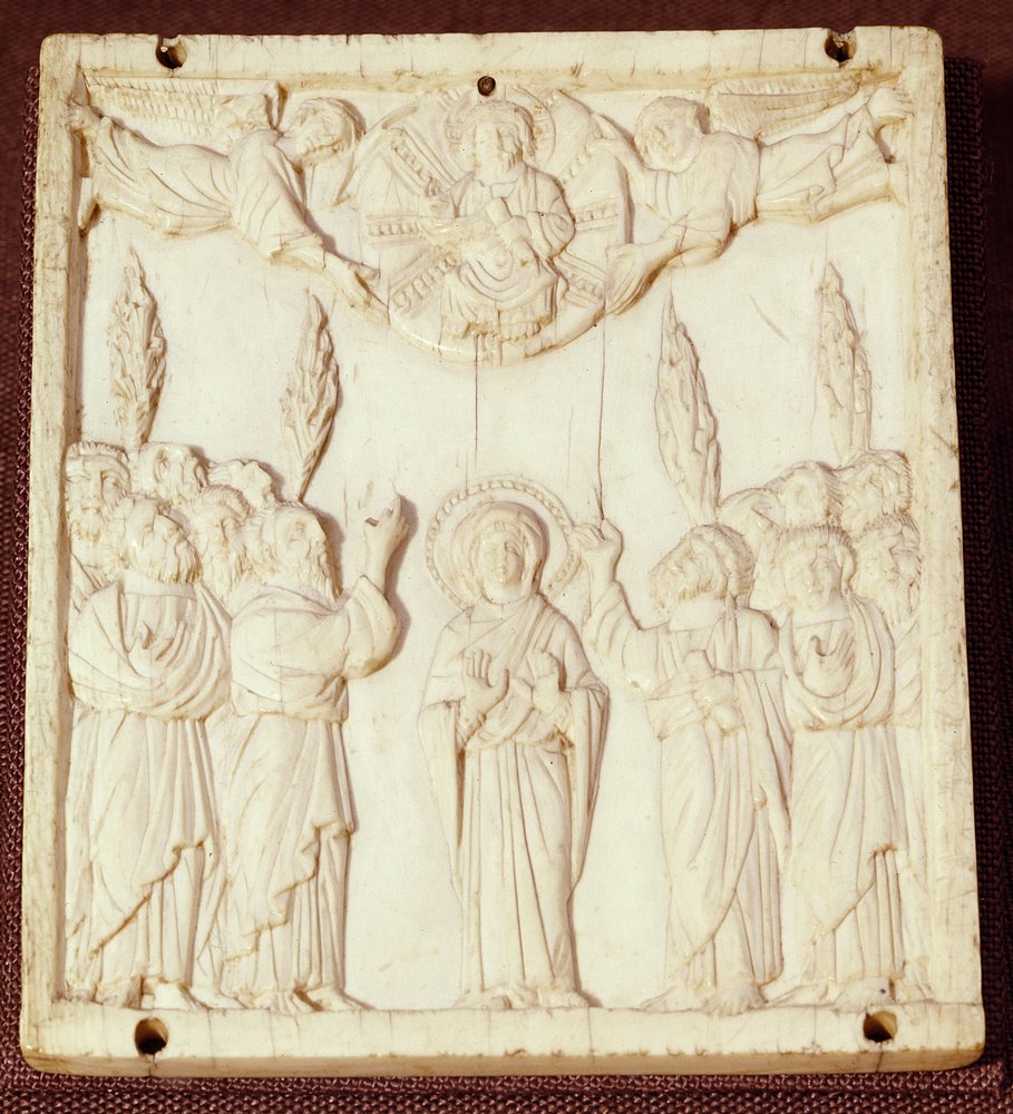 Plaque depicting the Ascension, probably from a book cover, early 11th ...