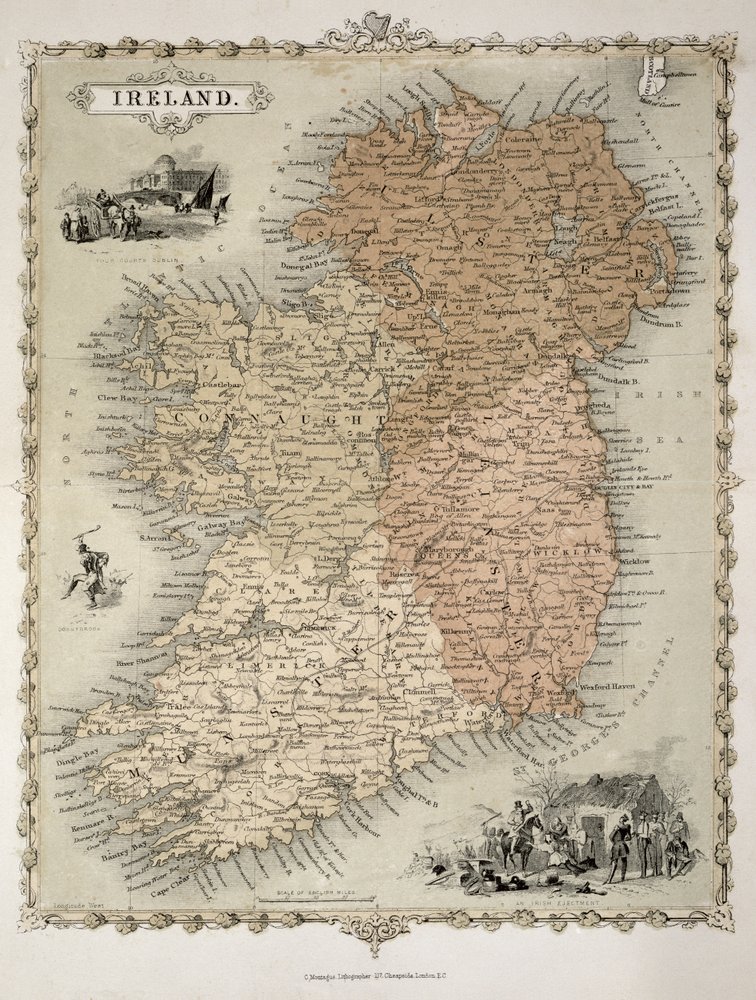 Map of Ireland by C. Montague: Buy fine art print