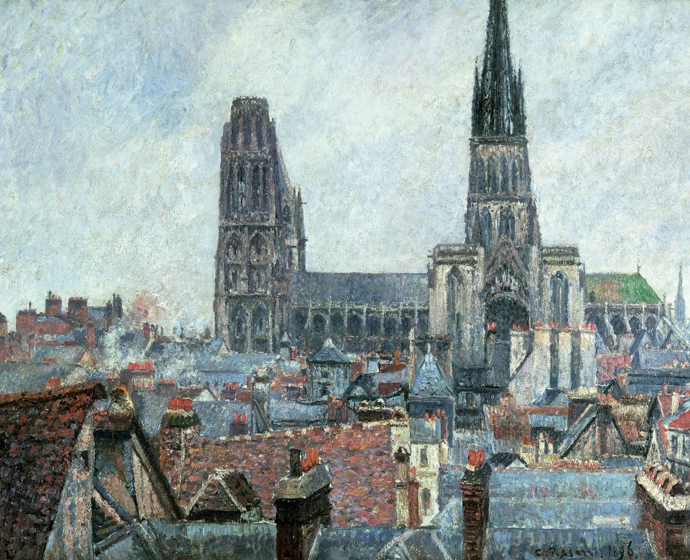 Roofs of Old Rouen: Grey Weather (Cathedral)
