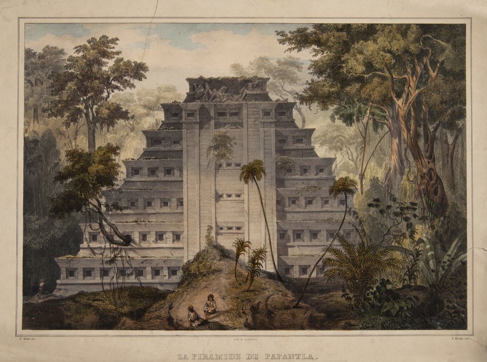 The Pyramid of Papantla by Carl Nebel: Buy fine art print