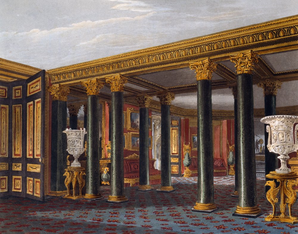 Lower vestibule, Engraving by Richard Reeve, Based on design by Charles ...