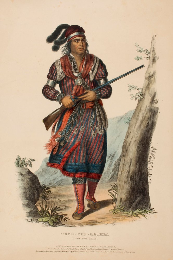 TUKO-SEE-MATHLA. A SEMINOLE CHIEF., from History of the Indian Tribes ...