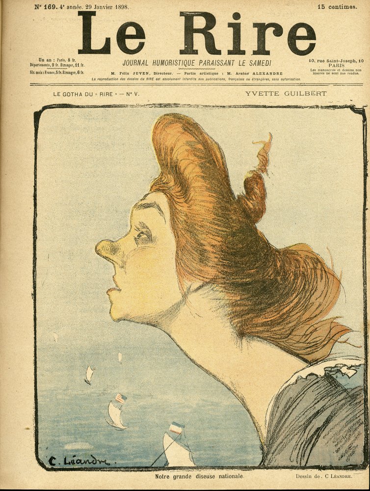 Illustration of Charles Leandre for the Cover of Le Rire