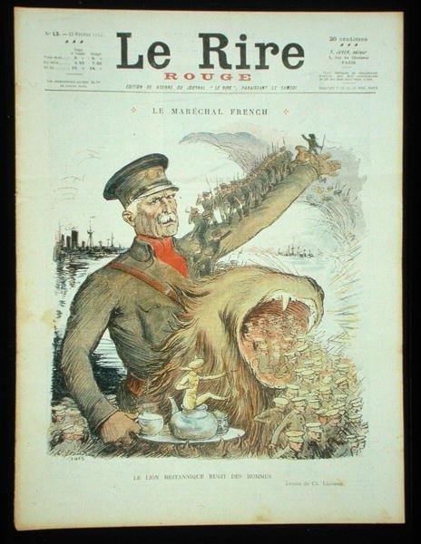 The British Lion Roars Men, front cover of Le Rire Rouge