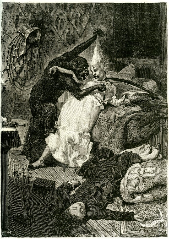 Illustration for 'The Murders in the Rue Morgue' by Edgar Allan Poe