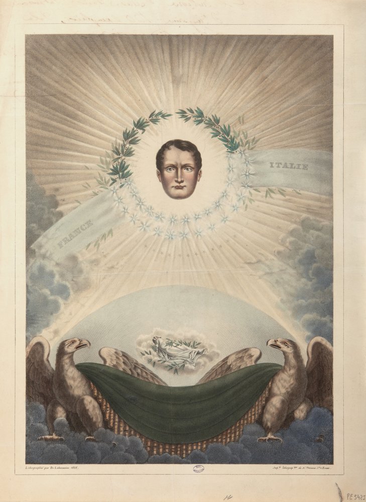 Allegory of Napoleon Surrounded by a Laurel Wreath and a Star, and ...