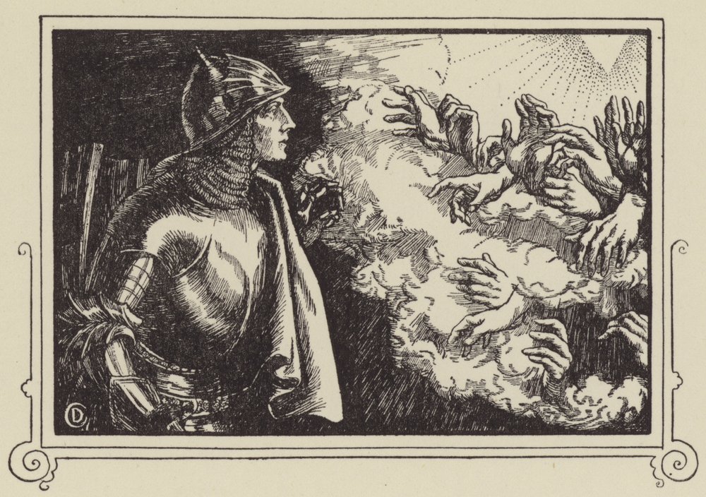 How Sir Launcelot saw the Holy Grail by Dora Curtis