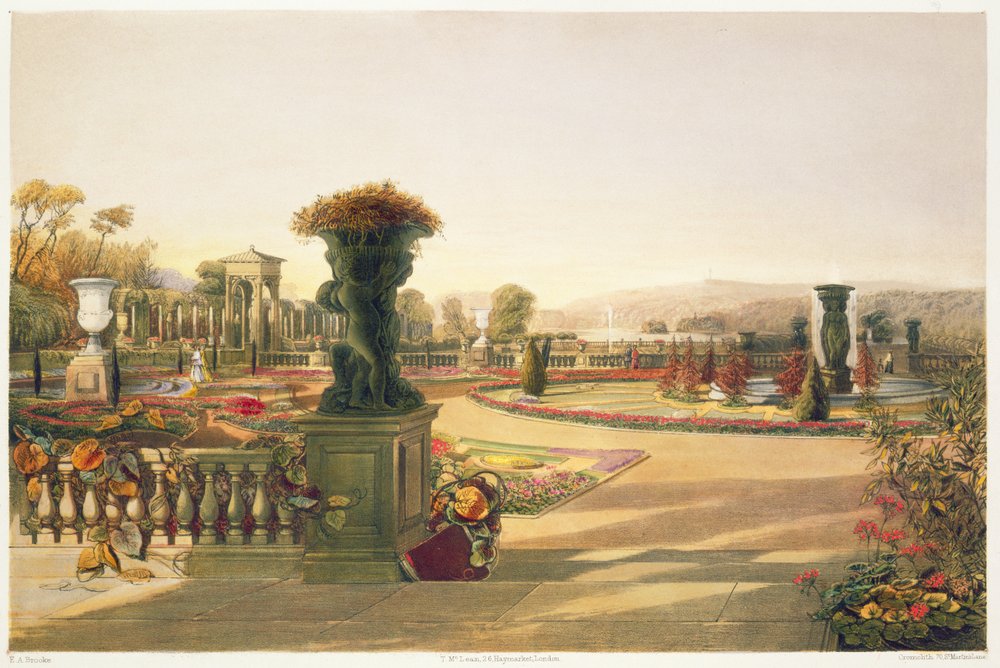 The Parterre, Trentham Hall Gardens by E. Adveno Brooke