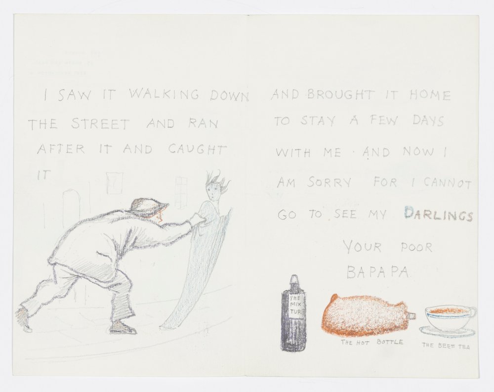 Letter to the artist's granddaughter Angela Thirkell