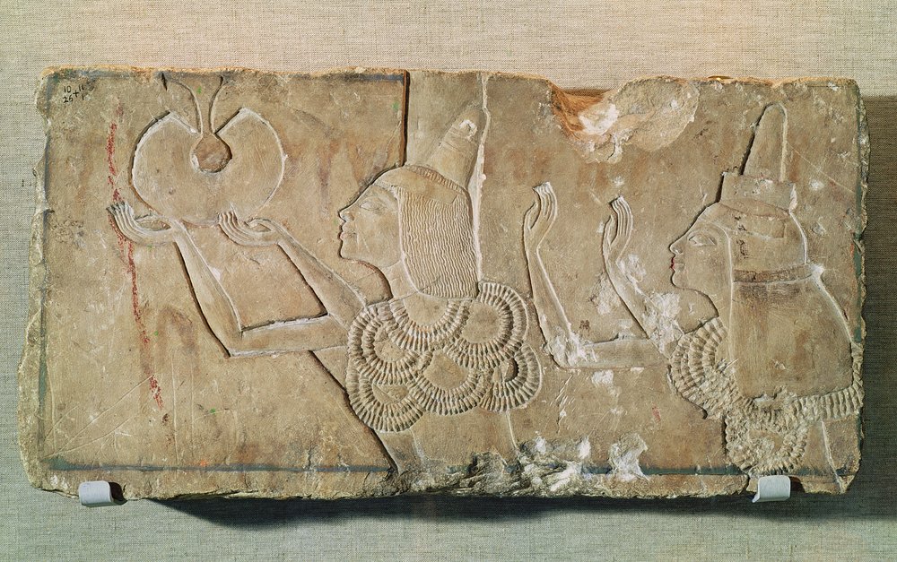Stele Depicting Ay and His Wife Teye, Receiving the Gold of Recompense