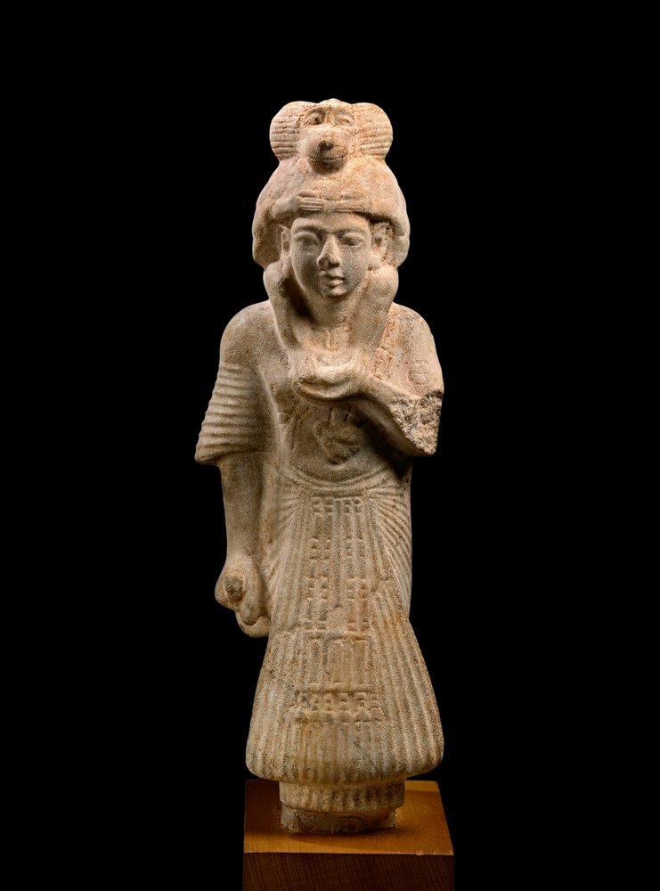 Scribe and Priest of Thoth carrying a baboon, from Ashmunein ancient ...