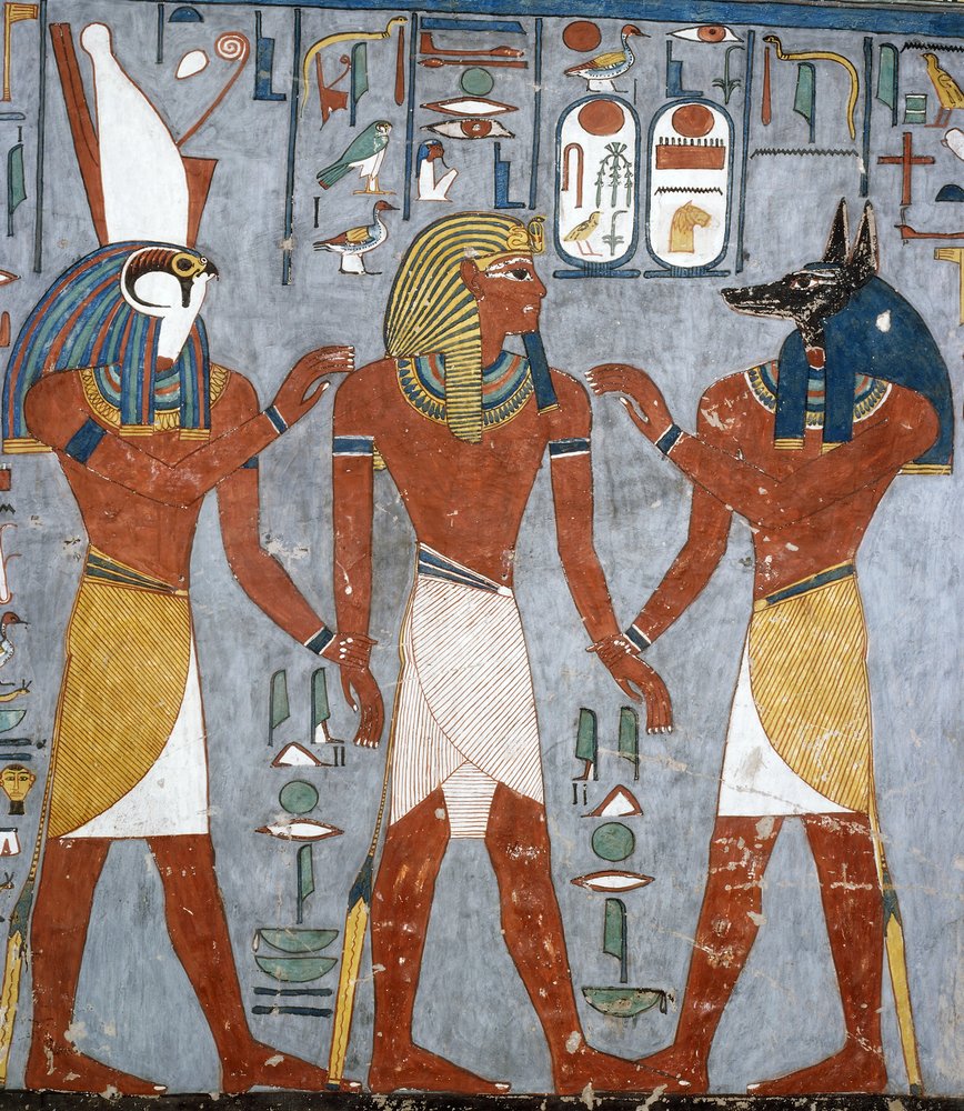 Rameses I Between Horus and Anubis by Egyptian 19th Dynasty
