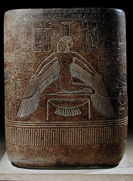 Nephthys protecting the pharaoh, from the sarcophagus of Ramesses III ...