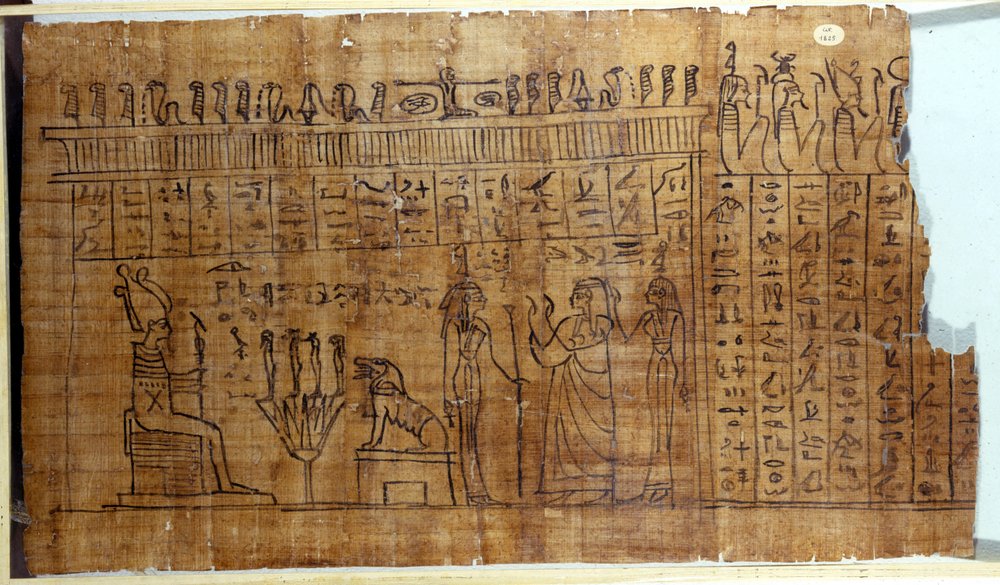 The Book of the Dead: Egyptian hieroglyph on a papyrus of the 22nd ...