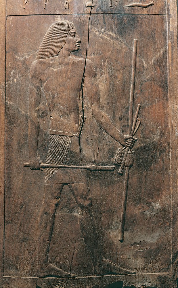 Panel depicting deceased from tomb of Hesira at Saqqara, Egypt, Old ...