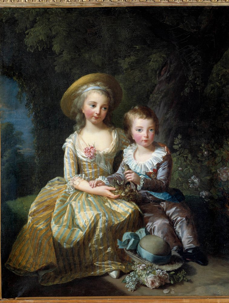 Portrait of Marie Therese Charlotte of France and the Dauphin Louis ...
