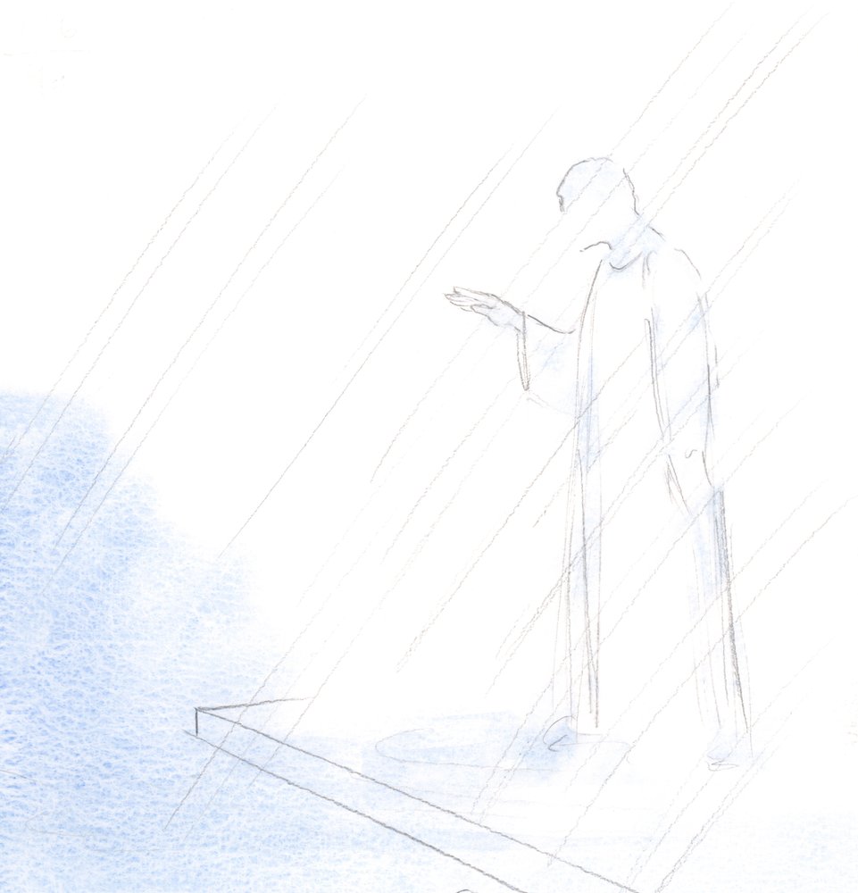 As the priest made the holy sign of the cross, and gave us his blessing ...