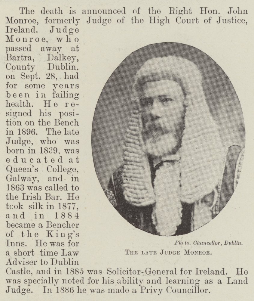 The late Judge Monroe by English Photographer