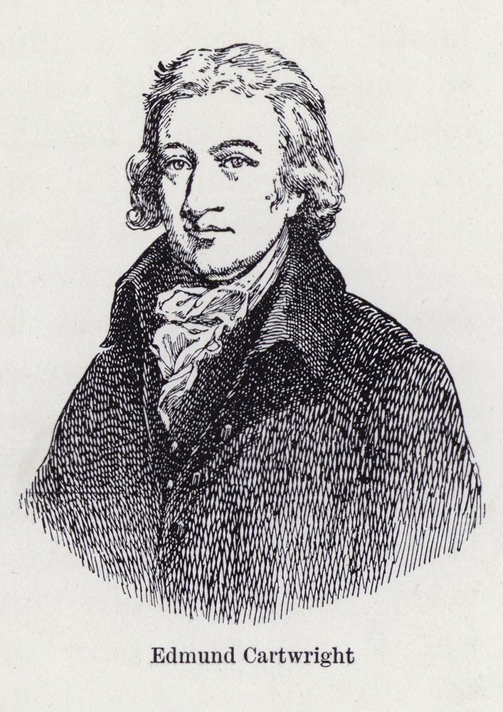 Edmund Cartwright, English Inventor of the Power Loom (litho)