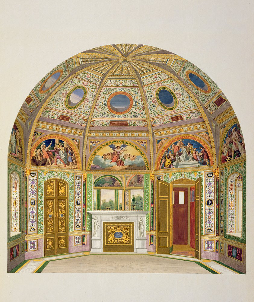 Fresco Decoration in the Summer House of Buckingham Palace, from The Decorations of the Garden ...