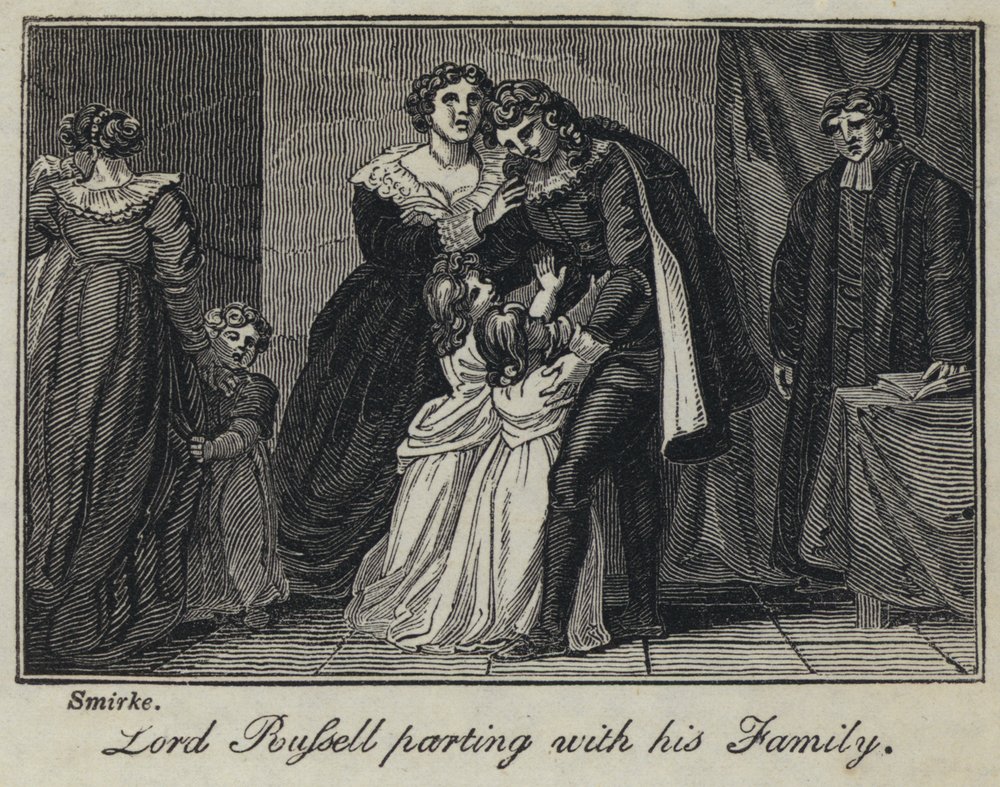 Lord Russell parting with his Family by English School