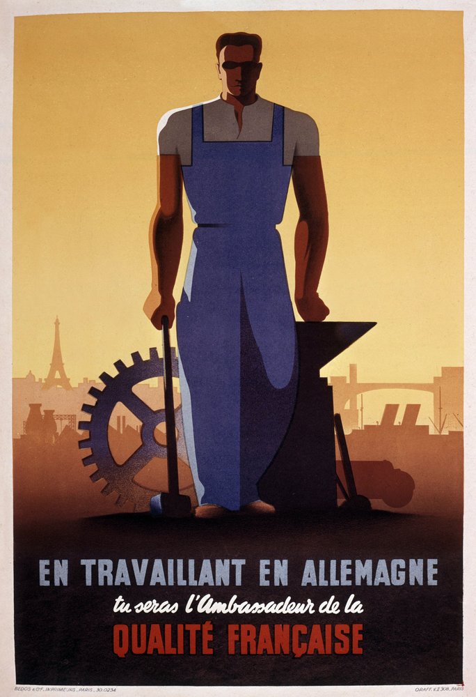 French Propaganda Poster for STO by Eric Castel