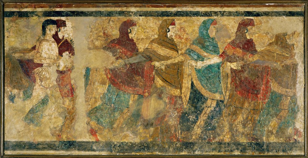 Funeral Rites: A Female Choir Dancing and Singing in the Funeral Procession